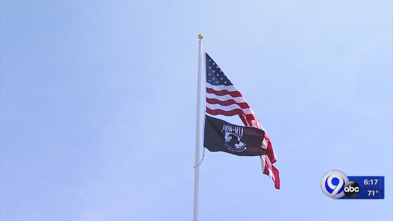 New veterans flag pole in Mattydale