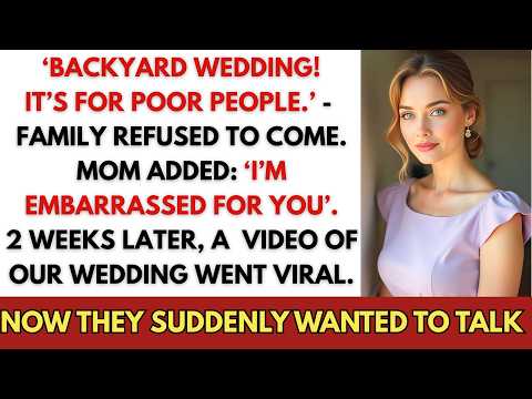 My Family Said My Backyard Wedding Was “Embarrassing” — Until They Saw It On The News