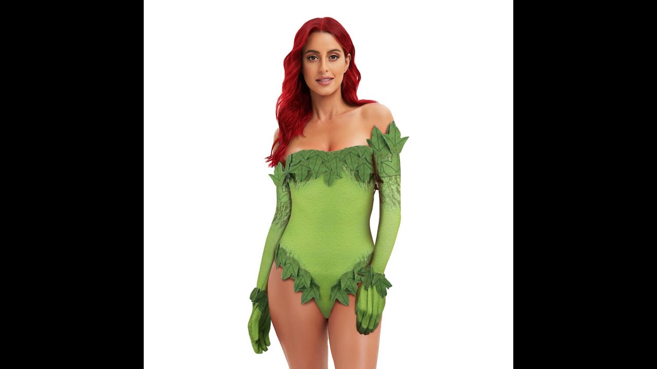 Vikidoky Poison Ivy Costume DC Halloween Cosplay