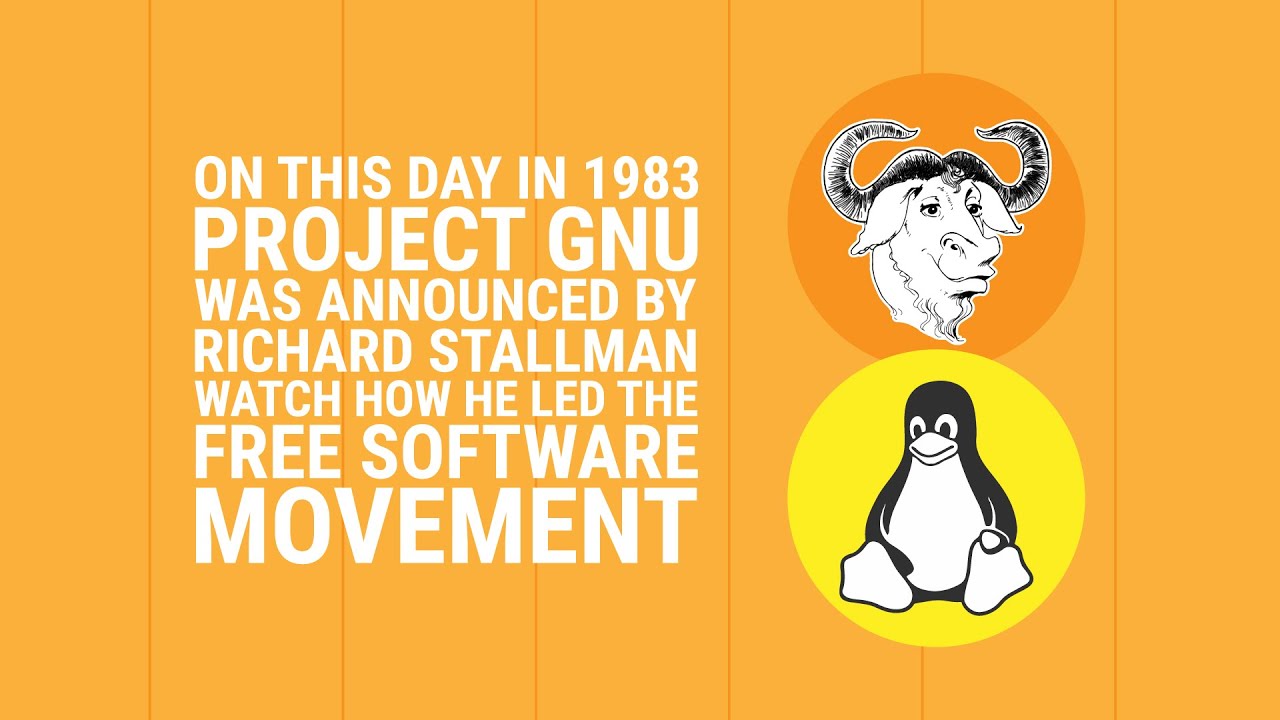 GNU project- the free software movement turns 33