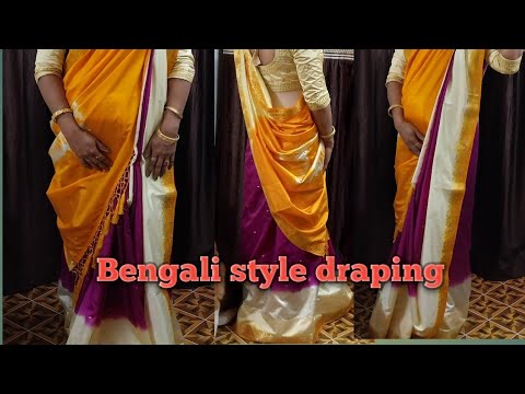 How to wear bengali saree style. Very easy way for beginner /#sareelover #drapingsaree #fashionstyle