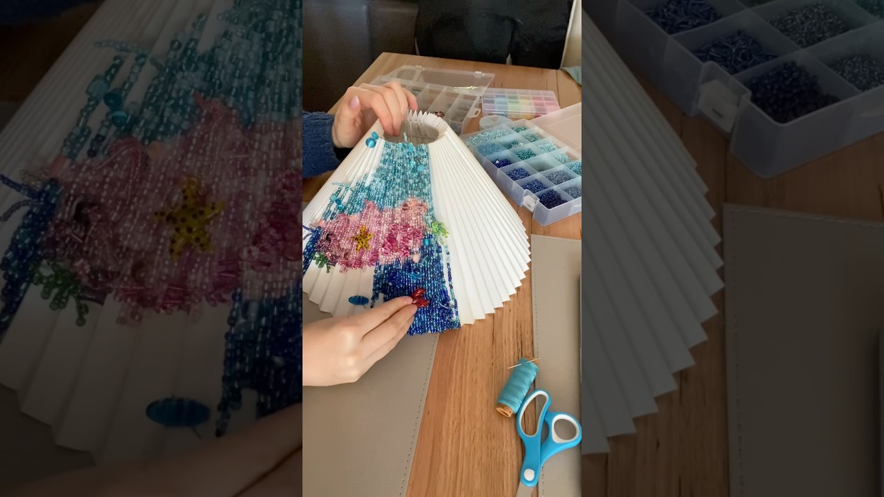 Beading lamp shade Pt 1