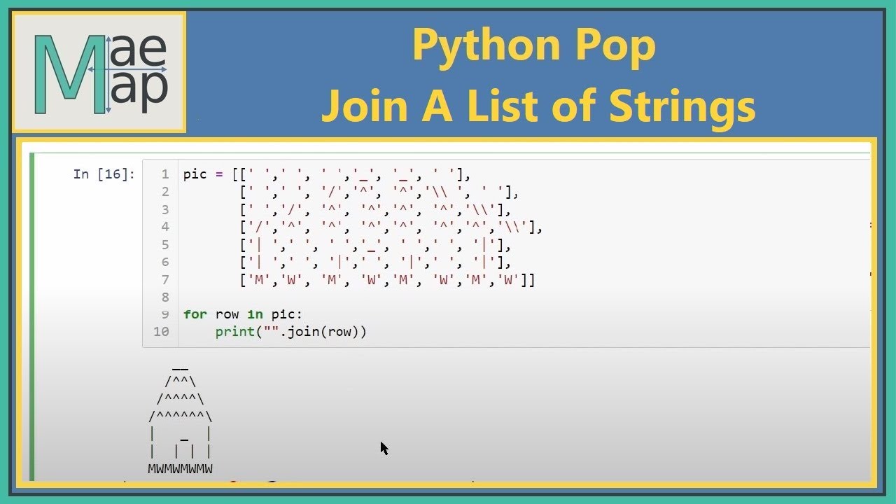 Python Pop: Join Lists of Strings
