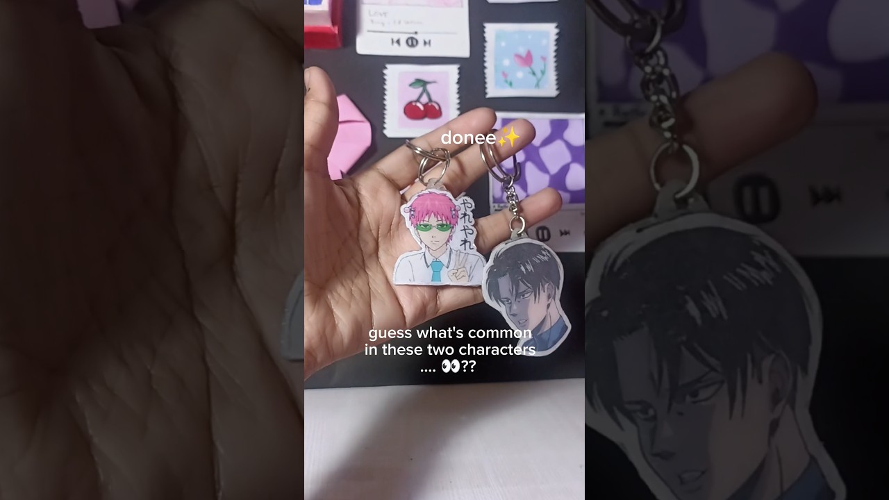 DIY anime keychains ✨ #diy #anime #craft #saiki #fyp #fypシ