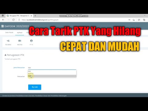 Cara Tarik Akun PTK Yang Hilang dapodik 2022 || sp.datadik.kemdikbud.go.id