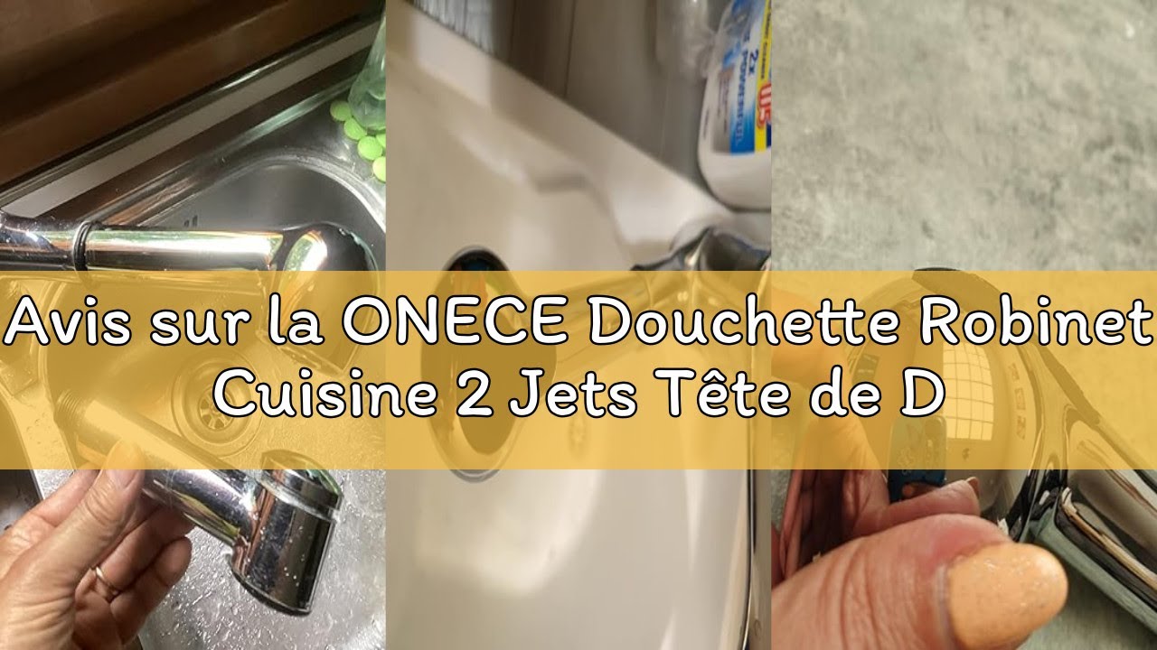 Avis sur la ONECE Douchette Robinet Cuisine 2 Jets Tête de Douche Remplacement Douchette pour Mitige