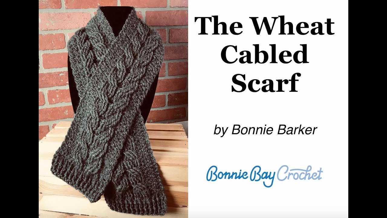 The Wheat Cabled Scarf by Bonnie Barker