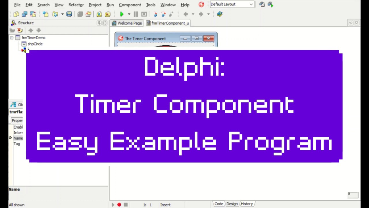 Delphi - Timer Component Example