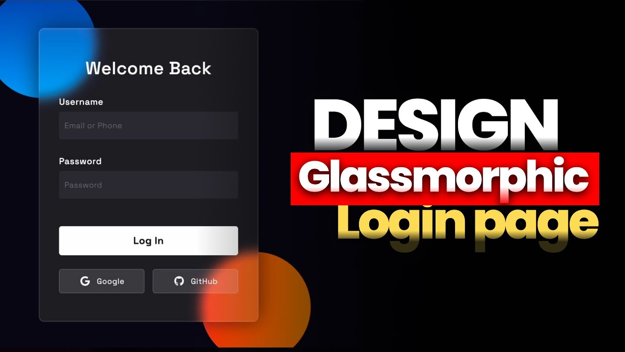 Modern Glassmorphic Login Page Design (Pure HTML & CSS)