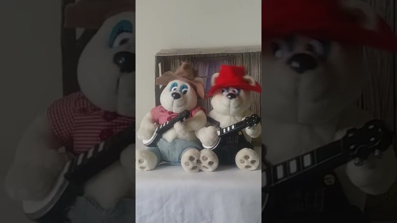 Vintage Interactive Dueling Banjo Bears Red & Buck Animated 2000 RARE