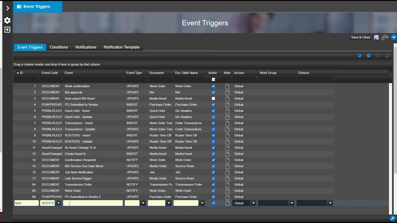 Event Triggers in MediaPulse