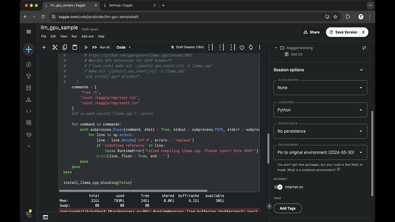 Free GPU Model Training on Kaggle
