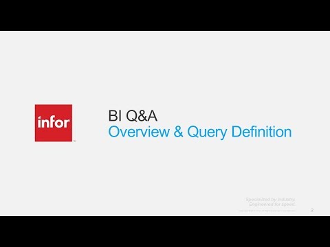 BI Q&A - Overview and Query Definition