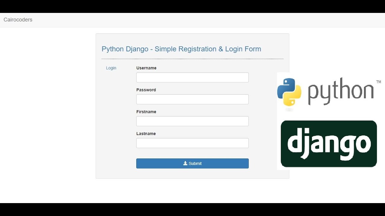 Python Django - Simple Registration and Login Form