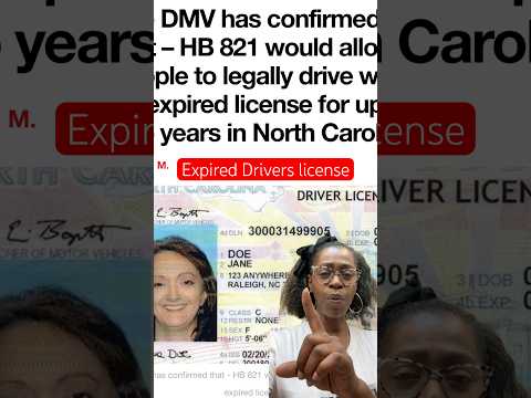 You can now drive with and expired NC Drivers license. #HB821 #real I’d #smallcontentcreator #NCDL