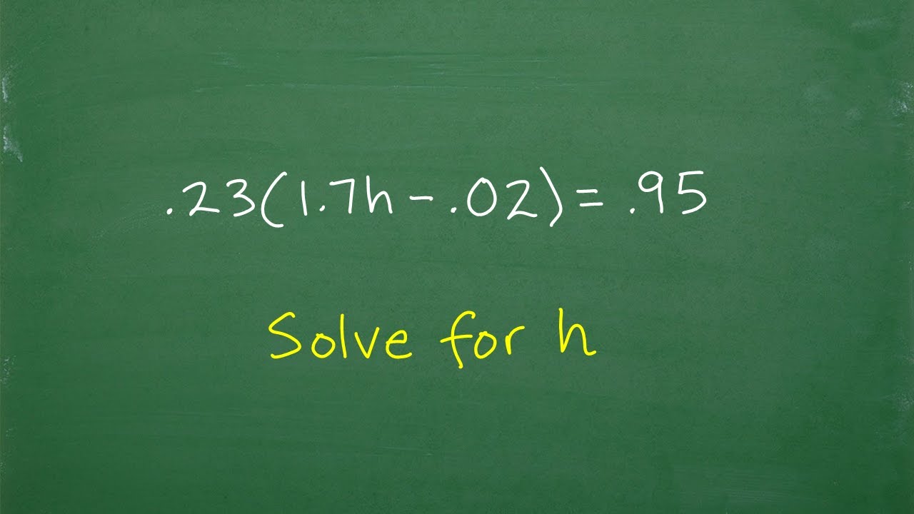 Let’s solve the decimal equation step-by-step…