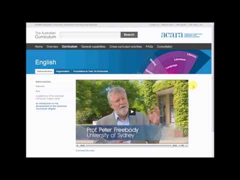 Exploring the learning areas: English (video 1 of 3)