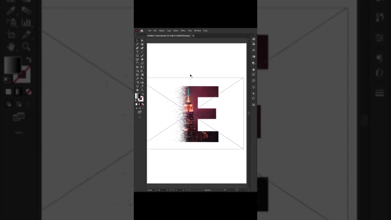 Stunning Alphabet Creative Design in Illustrator! 🎨🔥 Must-Try Typography Trick! #shorts