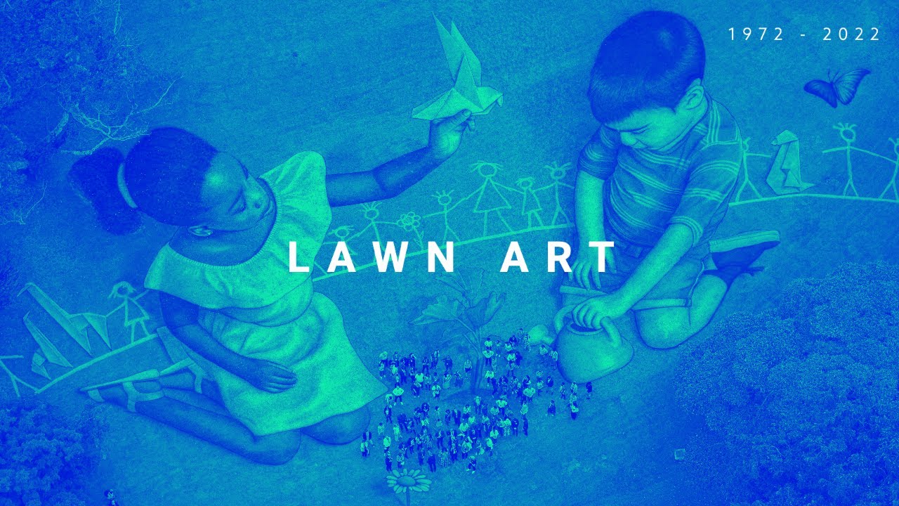 Artist Saype unveils huge environmental artwork