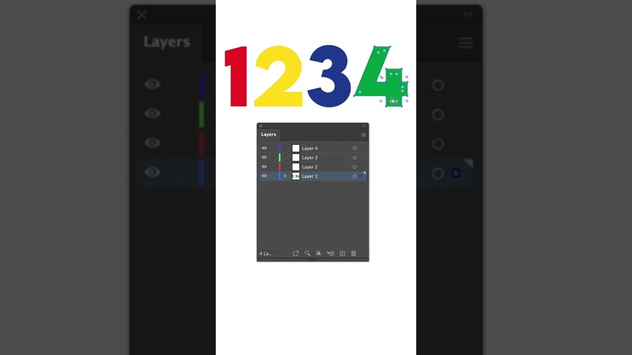 Moving objects to layers in Illustrator #illustratortips #illustratortutorial #adobeillustrator
