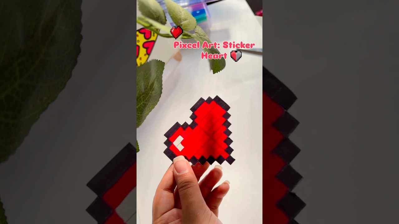 You Won't Believe How Easy it is to Create a Viral Pixel Heart Sticker! #shorts