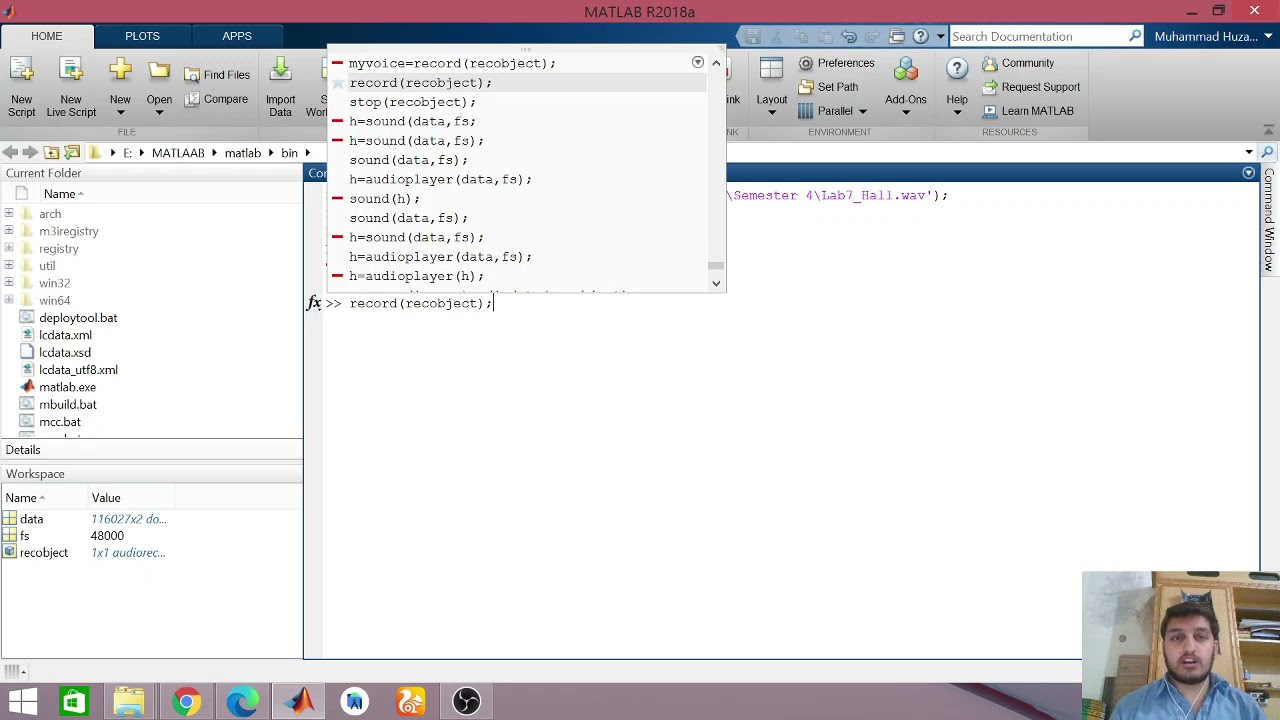Audio convolution using MATLAB