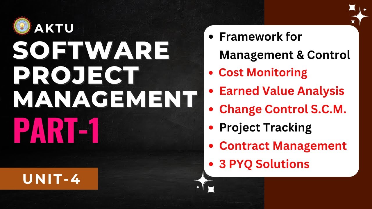 software project management | SPM One Shot Unit-4 Part-1 | 3rd Yr | Aktu Exams | SPM 6th Sem