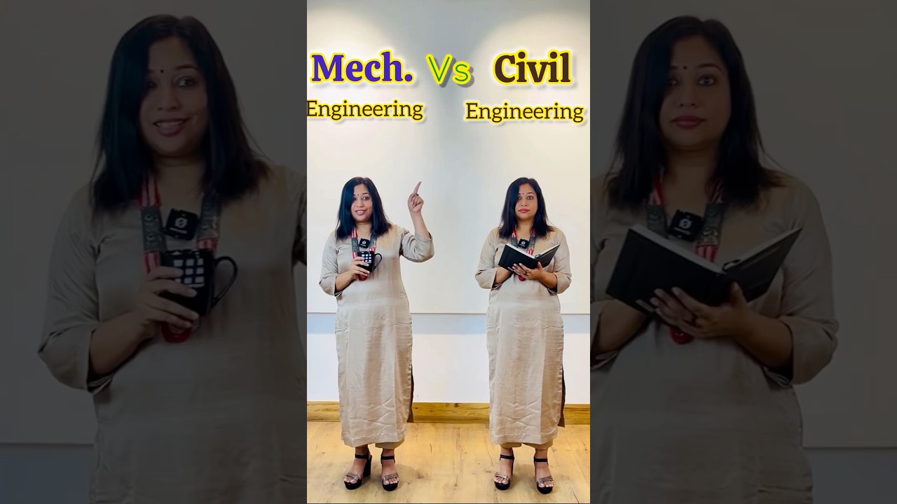 Mechanical Vs CiVil Engineering! What are you choosing!😌 #engineering #jee #careeradvice