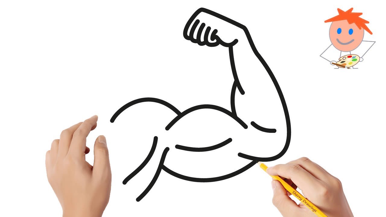 How to draw a muscle arm | Easy drawings