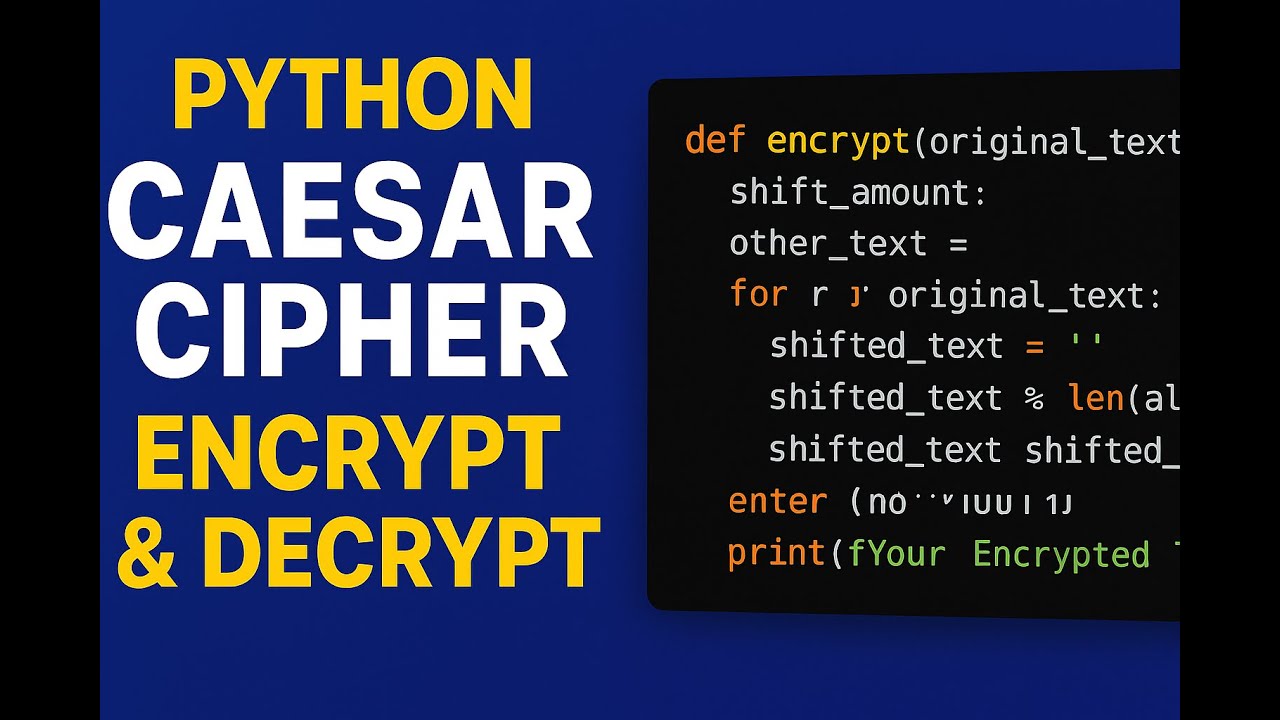 Python Caesar Cipher 🔐 | Encrypt & Decrypt Messages Easily
