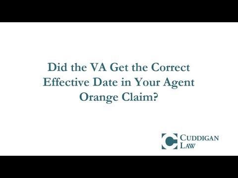 Did the VA Get the Correct Effective Date in Your Agent Orange Claim?