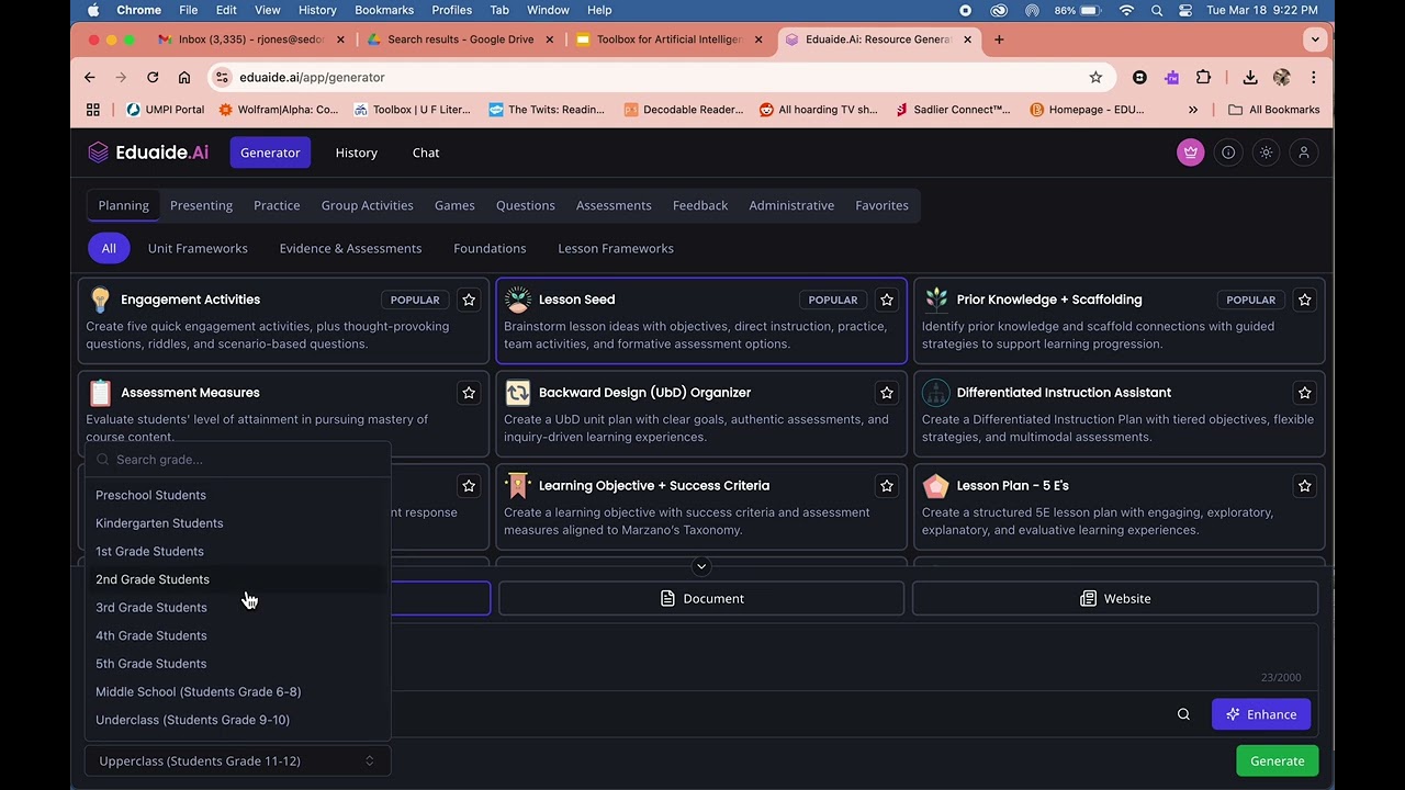 Eduaide AI Lesson Plan Example