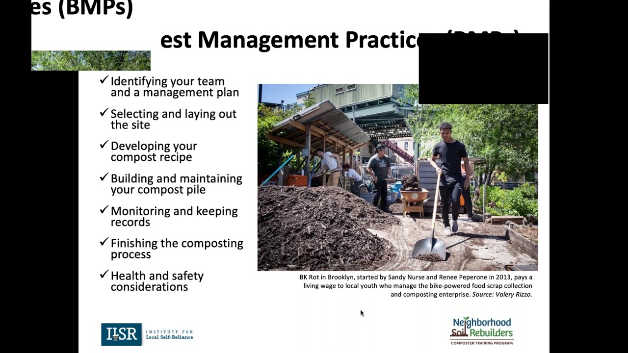 Webinar: Community Composting Done Right: A Guide to Best Management Practices
