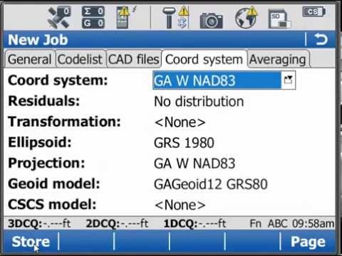 Attaching a geoid to a coordinate system