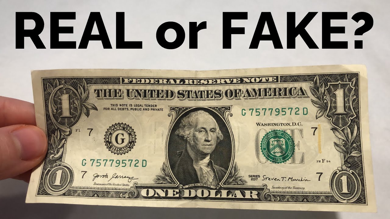 What Does A Fake One Dollar Bill Look Like EN General