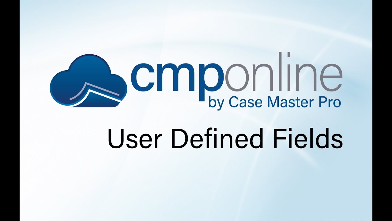CMPOnline - User Defined Fields
