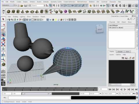Blending shapes in maya | Ashley