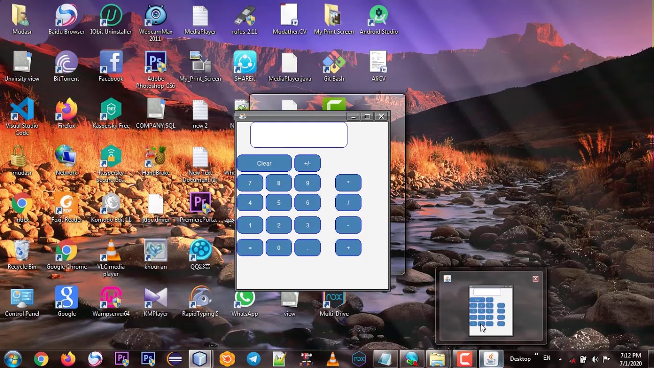 create full calculator using java swing