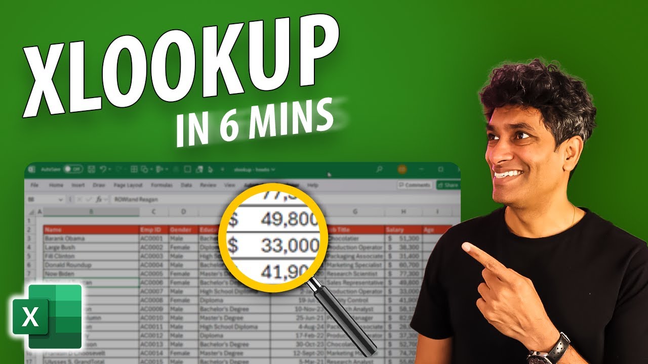 XLOOKUP Tutorial: Find Data Fast in 6 Minutes