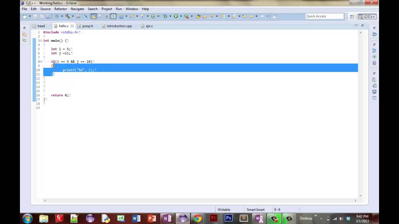 C-10 boolean operators
