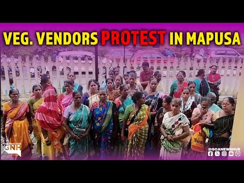Veg Vendors Protest in Mapusa