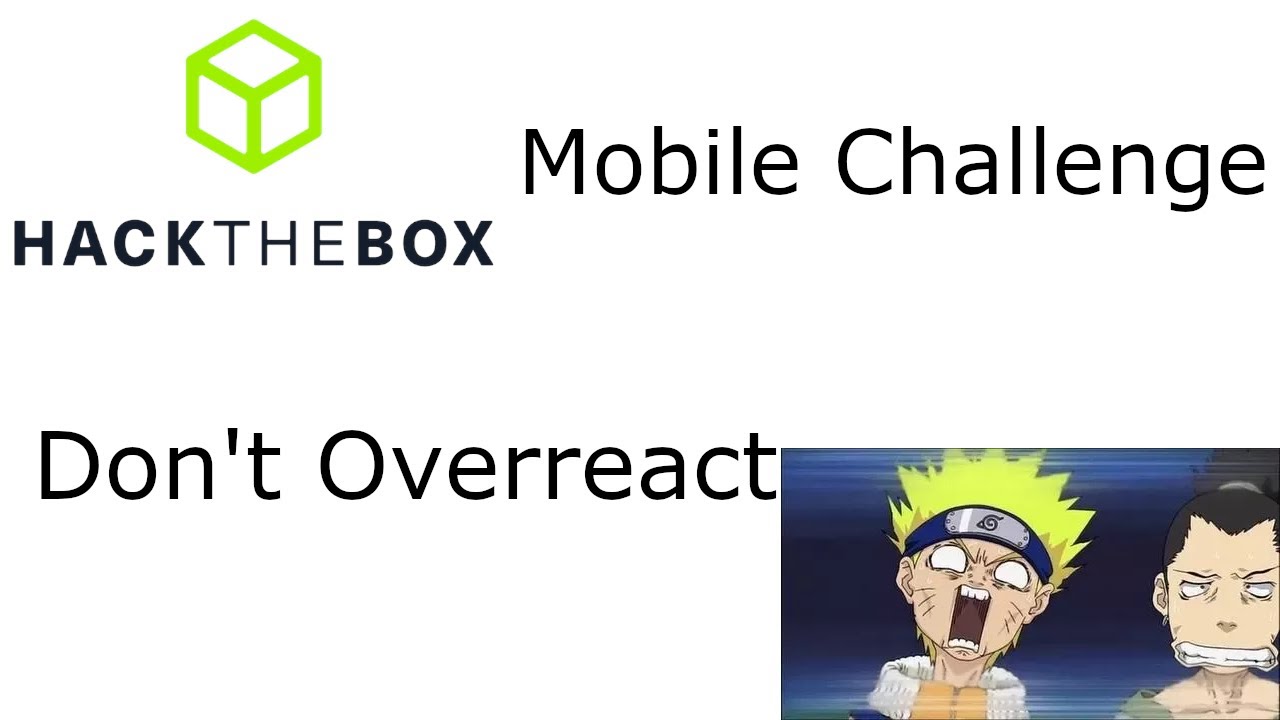 HTB - Don't Overreact