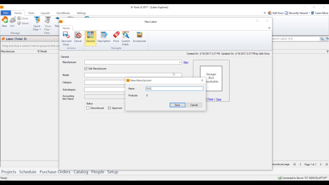 D-Tools - Getting Started - Creating Labor Items
