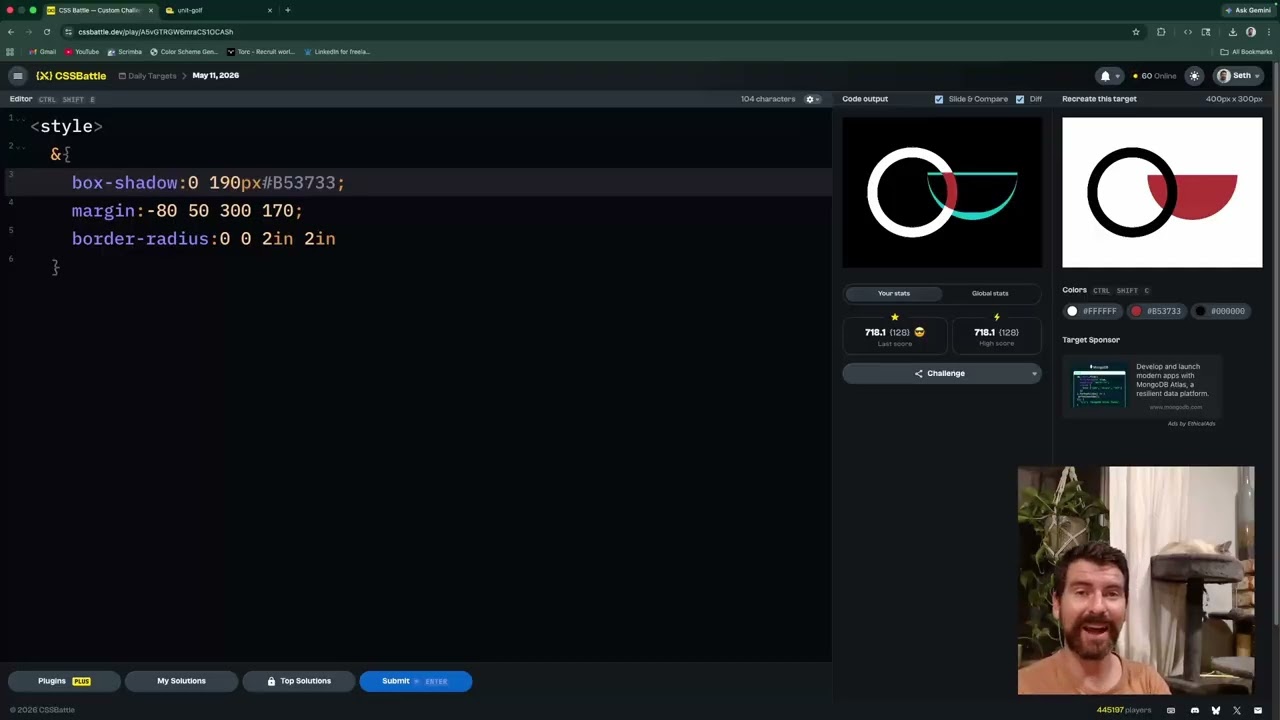 CSS Battle Daily Target - Defaults & Red