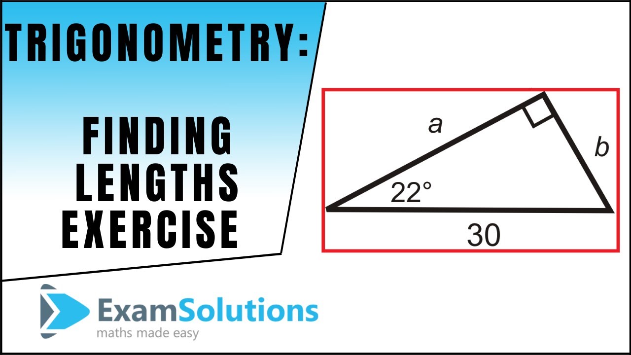 Trigonometry - mixed exercise on finding a length : ExamSolutions Maths Revision
