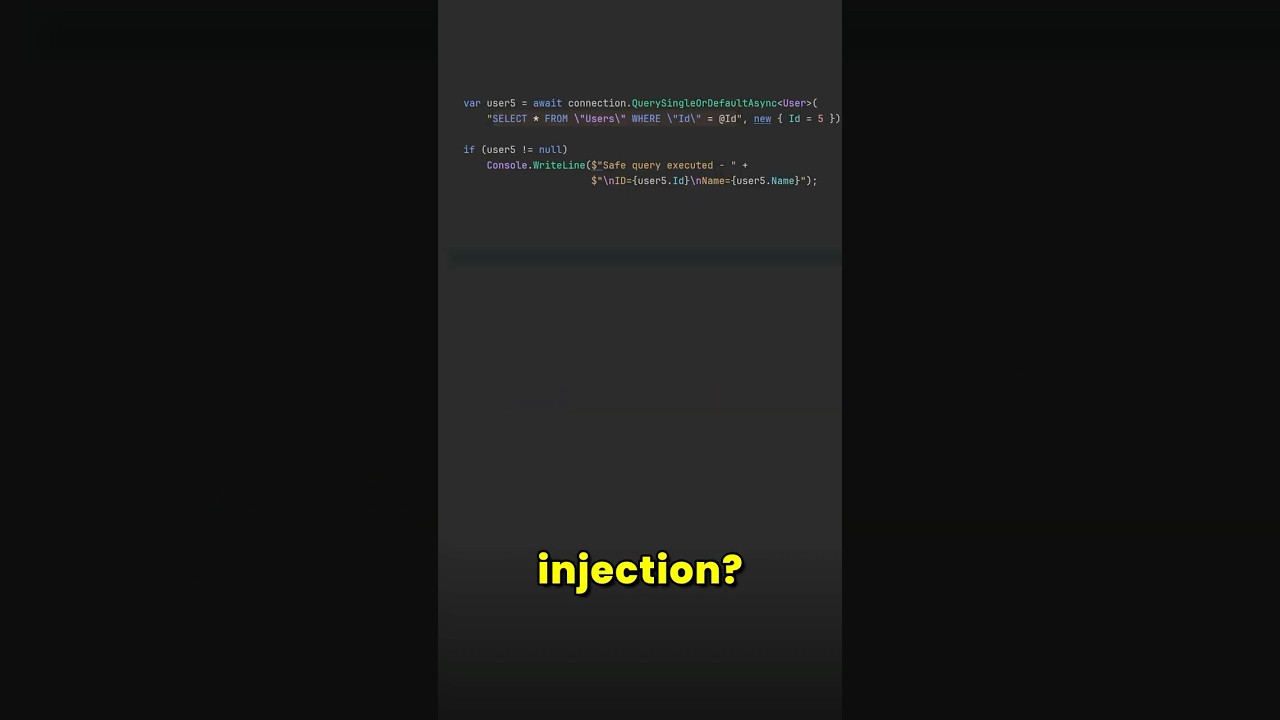 SQL Injection with Dapper is possible