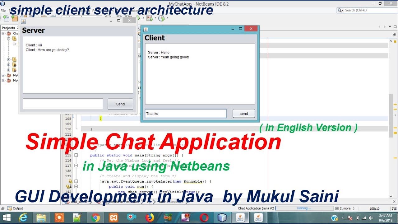 Java NetBeans Tutorial | chat application in java