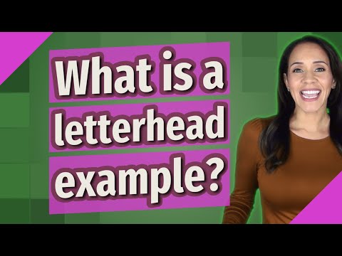 What is a letterhead example?
