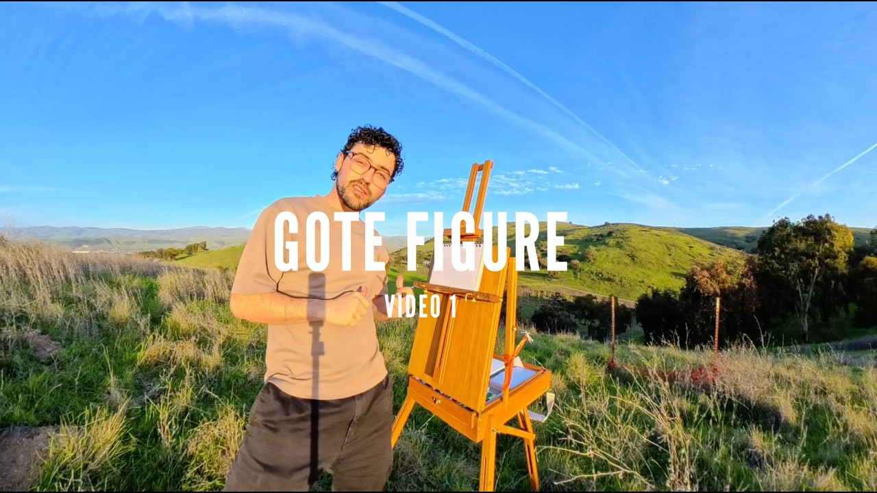Drawing in Nature at Sunset with Goodwill Easel | GoteFigure #1