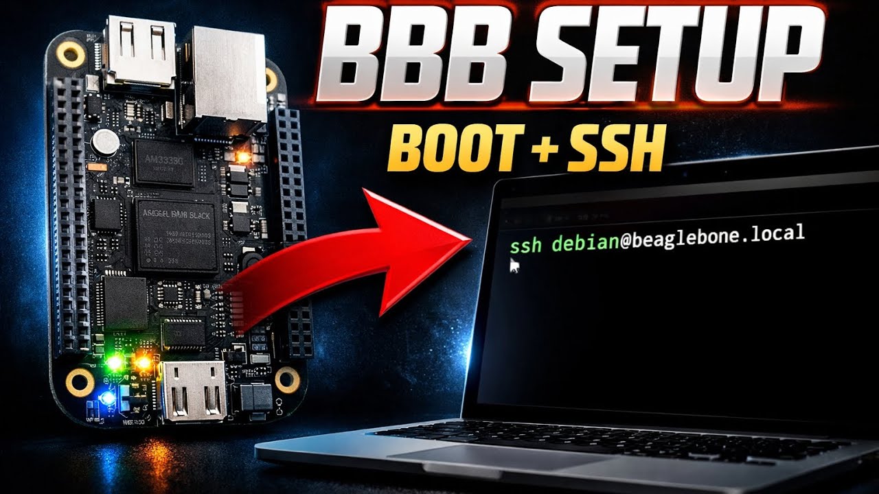 Embedded Linux Tutorial for Beginners | BeagleBone Black First Boot & SSH Setup
